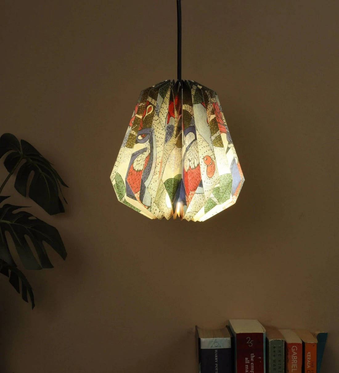 GOND ART COLLAPSIBLE CONICAL ORIGAMI HANGING LAMPSHADE – FLOFTstudio